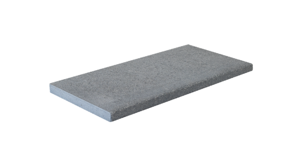 Granite Pencil Edge Coping Paver - Flamed 600 x 300mm Black